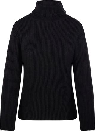 P.A.R.O.S.H. pull côtelé à col montant zippé - Bleu