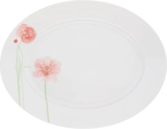 Kahla Porzellan für die Sinne 453306 a74270 a ARONDA Fresh Poppy Tablett oval grün 32 cm