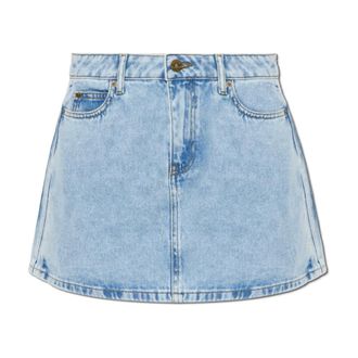 adidas Femme, Jupes, Bleu, Taille: 44 FR Jupe en jean mi-haute