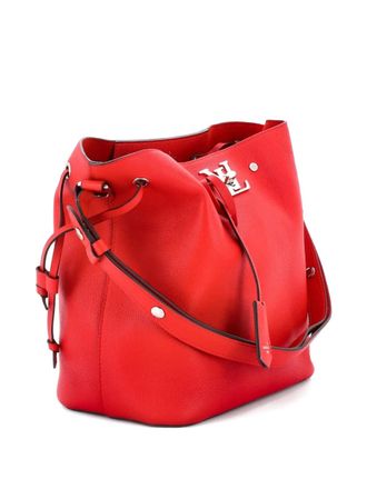 Louis Vuitton Lockme Leather bucket bag - Rot