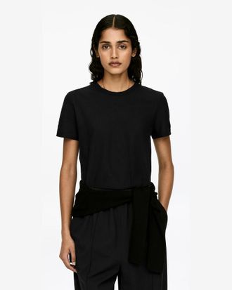 Arket T-Shirt Aus Cr&ecirc;pe-Gewebe -Schwarz