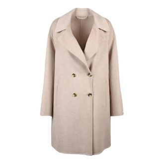 Marella Femme, Manteaux, Beige, Taille: 42 FR Good Cappotto