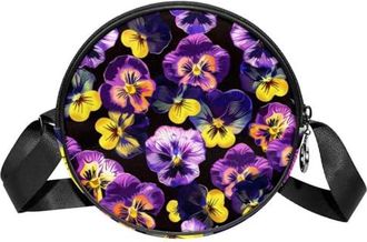 Generic Sac &agrave; bandouli&egrave;re rond pour femme, motif t&ecirc;te de mort, fleurs, petit sac &agrave; dos &agrave; bandouli&egrave;re avec fermeture &eacute;clair, bretelles r&eacute;glables, sac &agrave; main ro
