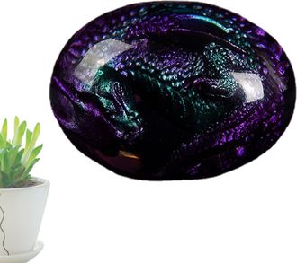 Generic Leuchtender Lavadrache | Violetter Drache aus transparentem Harz | Einzigartige handgefertigte Skulptur für Bürodekoration, exquisites Souvenir und or