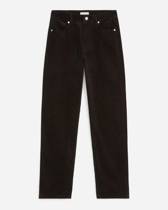 Arket Cropped Corduroy Trousers -Braun