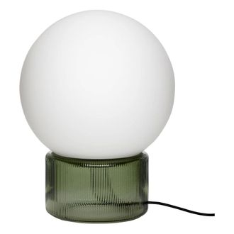 H&uuml;bsch Lampe &agrave; poser en verre opalin H&uuml;bsch