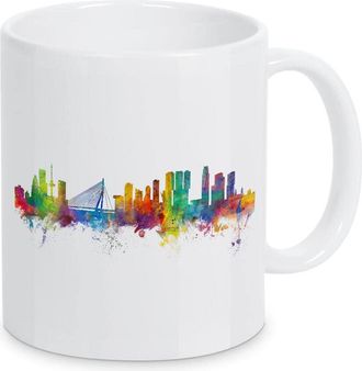 artboxONE Tasse Rotterdam Watercolor von Michael Tompsett - Kaffeetasse Städte