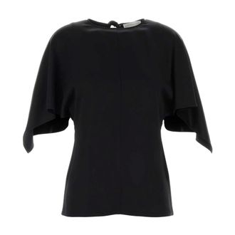 Stella McCartney Femme, Blouses et Chemises, Noir, Taille: 38 FR Haut en satin