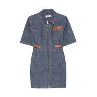 Fendi Chambray Kurz-Kleid - - Dresses - Damen - Blau - XS