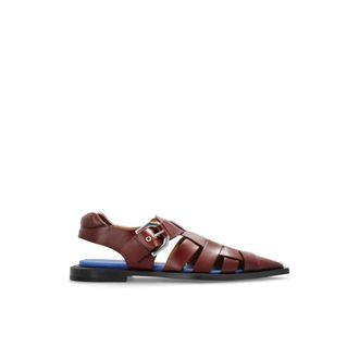 Lanvin Leder-Sandalen mit spitzer Zehenpartie - - Shoes - Herren - Braun - 41 1/2 EU
