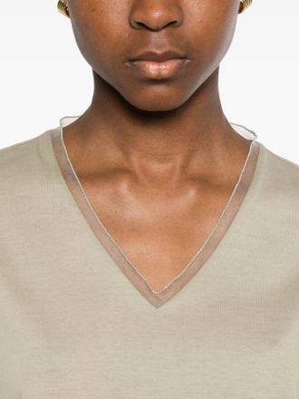Fabiana Filippi Womens V-Neck Short-Sleeve T-Shirt Ss26 W