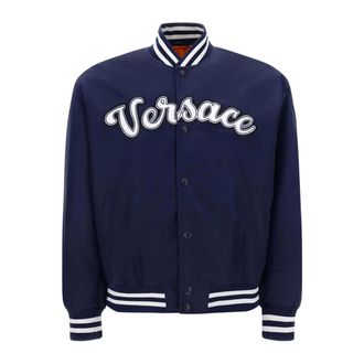 Versace Homme, Vestes, Bleu, Taille: M Varsity Bomber Jacket