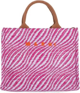 Marni Femme, Sacs, Rose, Taille: ONE Size Sac &agrave; main en raphia