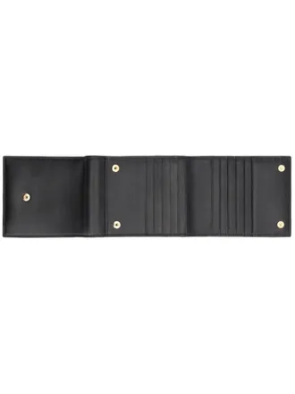 Balmain Lambskin Trifold Wallet - Black