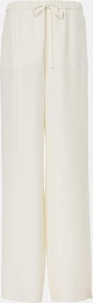 Valentino Weite High-Rise-Hose aus Cady Couture