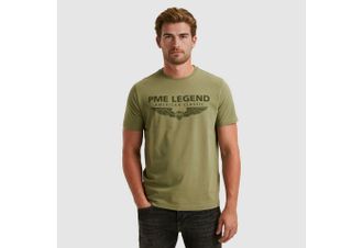 PME Legend T-Shirt mit eingefasstem Rundhalsausschnitt mit Rollkante