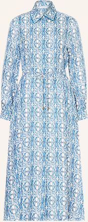 Max Mara Hemdblusenkleid Faraone Aus Seide blau