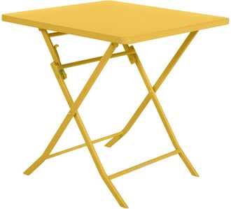 Hesperide Quadratischer klappbarer Gartentisch Greensboro Senfgelb - 2 Plätze - Senfgelb