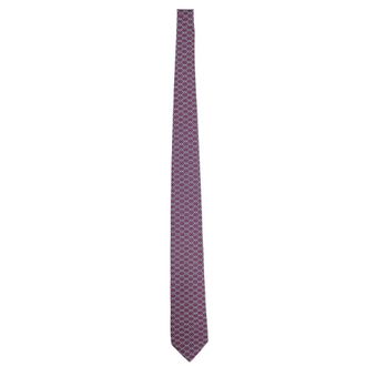 Ferragamo 4 Zelig Gancini Print Seidenkrawatte - - Accessories - Herren - Mehrfarbig - ONE SIZE
