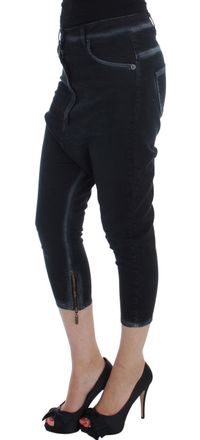 Roberto Cavalli Womens Blue Cotton Stretch Baggy Relax Jeans Clothing