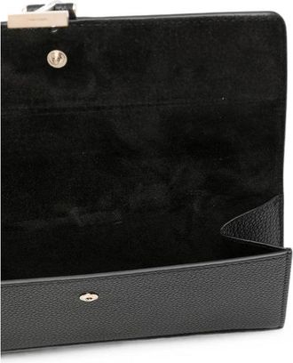 Tom Ford Grained Leather T-Clasp Clutch - Black
