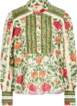 Farm Rio GARDEN TAPESTRY SAND BLOUSE