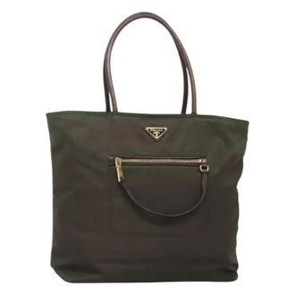 Prada Pre-owned Nylon sacs-prada - Femme - Pre-owned - Vert - Taille: ONE Size