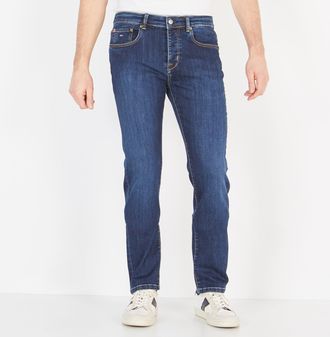 Eden Park Jean Droit Bleu En Coton Extensible Old Ref Pp