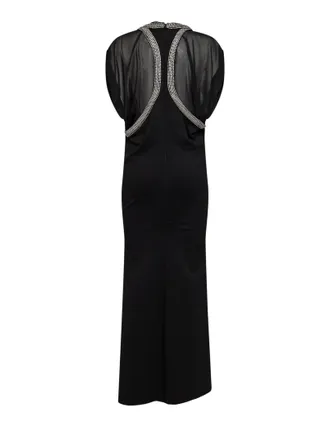The Attico Womens Maxi Dress Black Stretch Crepe Viscose