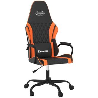 vidaXL Gaming-Stuhl mit Massagefunktion Schwarz und Orange Kunstleder vidaXL