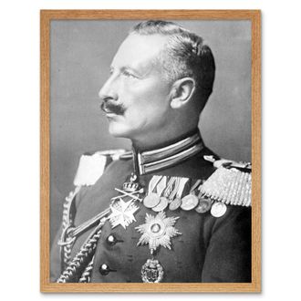 Fine Art Prints Bain 1914 Portr&auml;t Kaiser Wilhelm II Deutschland Gerahmter Druck 30x40 cm