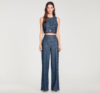 Sandro Pantalon &agrave; sequins