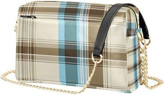 Mnsruu Sacs à bandoulière pour femme, sac à main en cuir à carreaux B