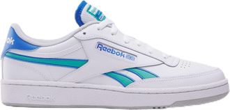 Reebok Unisex Club C Revenge Sneaker,White Kineticblue Unlshedgreen,34 EU
