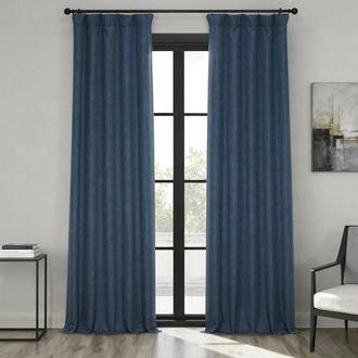 Half Price Drapes Vorh&auml;nge aus Kunstleinen, strukturiert, Raumverdunkelungsvorh&auml;nge f&uuml;r Schlafzimmer, 274 cm lang, 1 Panel, 127 x 274 cm (B x L), Vorh&auml;nge f&uuml;r Wohnzimme