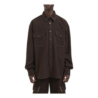 Uma Wang Tavis Hemd aus Wolle - - Shirts - Herren - Braun - S