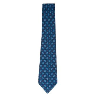 Kiton Homme, Accessoires, Bleu, Taille: ONE Size Cravate Sept Plis en Soie