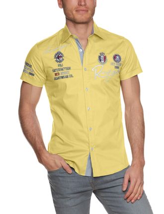 Red Bridge Herren Freizeithemd R-2122 Slim-Fit S Gelb Yellow