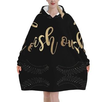 Generic Couverture &agrave; capuche surdimensionn&eacute;e en polaire Sherpa pour hommes, adolescents, femmes