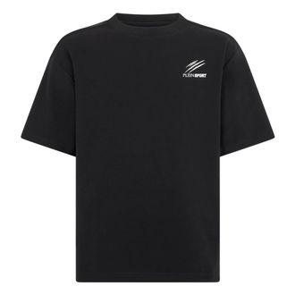 Plein Sport Pique Rundhals-T-Shirt Icon - - Sport - Herren - Schwarzk - 4XL