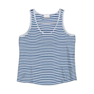 Pierre-Louis Mascia Femme, Tops, Bleu, Taille: 40 FR D&eacute;bardeur en soie ray&eacute;