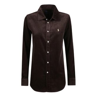 Ralph Lauren Geripptes Cord-Stretch-Hemd - - Blouses & Shirts - Damen - Braun - XS