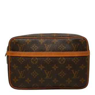 Louis Vuitton Pre-owned Compiegne 23 Sac Minaudi&egrave;re Monogram - Femme - Pre-owned - Brun - Taille: ONE Size