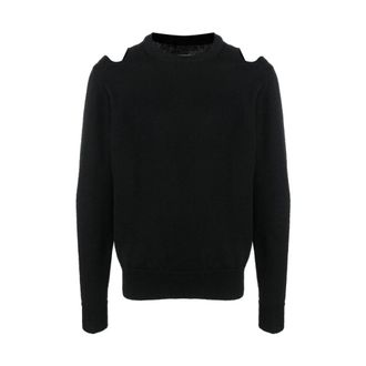 Jil Sander Wollpullover mit Cut-Out-Detail - - Knitwear - Herren - Schwarzk - M