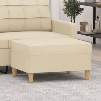 vidaXL Fu&szlig;hocker Creme 70x55x41 cm Stoff Vidaxl