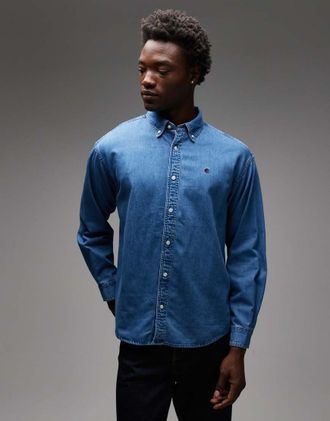 Carhartt Work in Progress Lucas - Chemise en jean - Bleu d&eacute;lav&eacute;