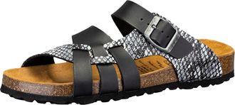 Lico Damen Bioline Flora Hausschuh, Schwarz, 40 EU