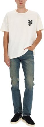 Purple Slim Fit Denim Jeans - Blue