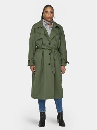 Only Carmakoma Tenchcoat Chloe 15310056 Gr&uuml;n Regular Fit