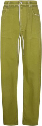 Marni Homme, Jeans, Vert, Taille: W32 Pantalon large en denim s&eacute;rigraphi&eacute;